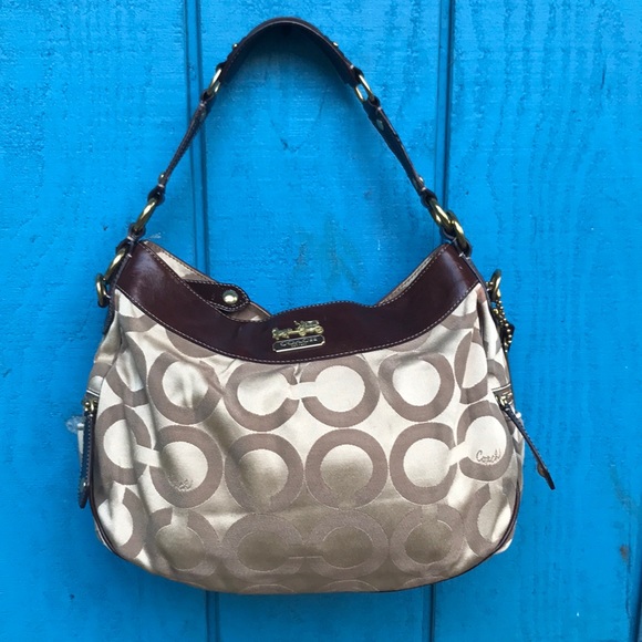 Coach | Bags | Coach Shoulder Bag Madison Signature Op Art | Poshmark